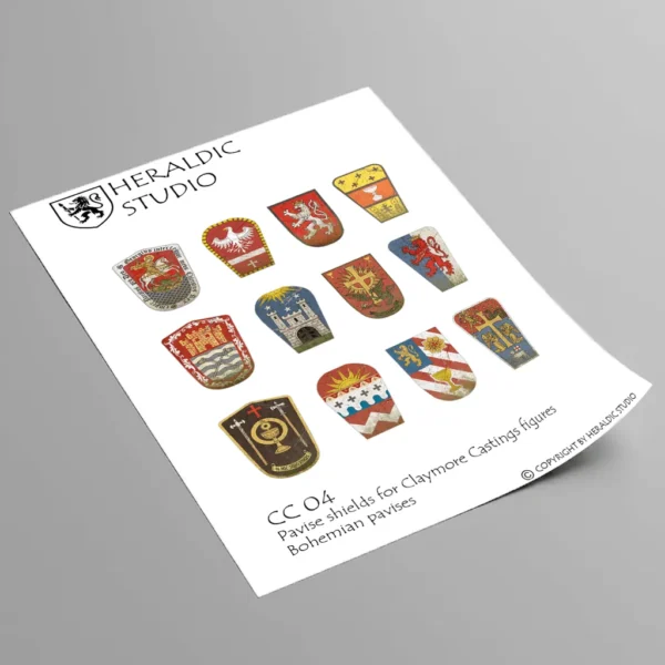 CC-04 Bohemian Pavise Shields - Heraldic Studio